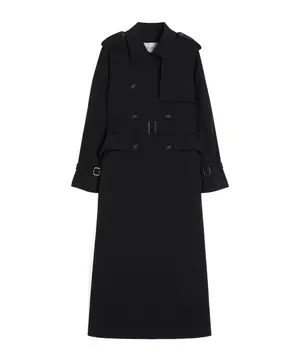 Max Mara Flavino Belted Trench Coat - Black