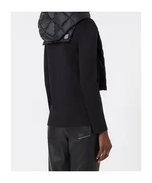 Max Mara Quilted Hooded Vest With Jacquard Logo Webbing