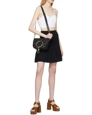 See By Chloé Mara Small Grain Cowhide Shoulder Bag - Black
