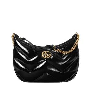 Gucci Matelassé Chain Shoulder Bag - Black