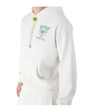 Casablanca L'arche De Tennis Drawstring Hoodie - White