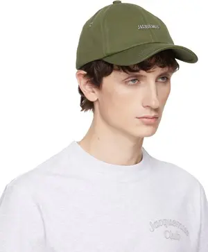 Jacquemus Logo Detail Cotton Baseball Cap - Khaki