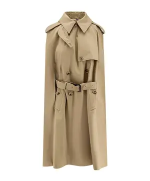 Burberry Double Breasted Belted Trench Coat