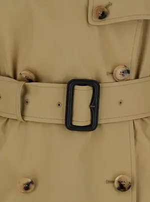 Burberry Double Breasted Belted Trench Coat