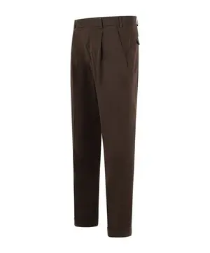 PT TORINO Rebel Pleated Cuffed Pants - Brown