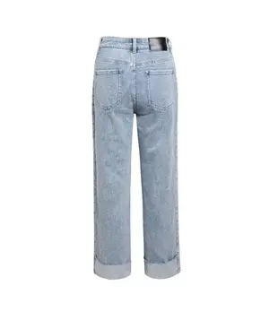 LIUREGALI Smiley Face Embellished Straight Leg Jeans