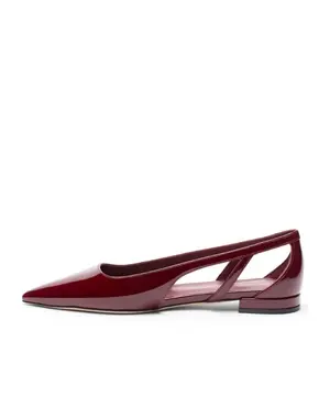 STUART WEITZMAN Pointed Toe Cutout Flat - Red