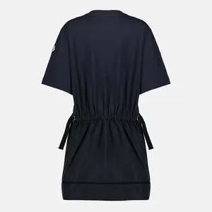 Moncler Short Sleeve Crewneck Dress With Logo Detail