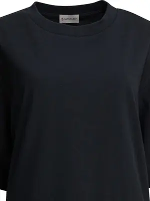 Moncler Short Sleeve Crewneck Dress With Logo Detail