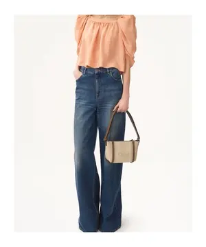 Chloé Carry Logo Detailed Shoulder Bag - Vegetable Beige