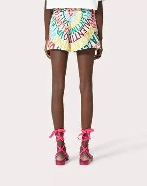 Valentino Garavani Printed Crepe De Chine Shorts