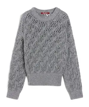Max Mara Pilade Crewneck Knitted Jumper - Medium Gray