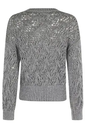 Max Mara Pilade Crewneck Knitted Jumper - Medium Gray