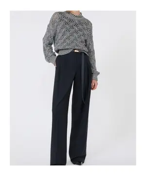 Max Mara Pilade Crewneck Knitted Jumper - Medium Gray