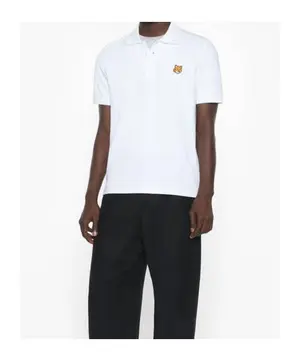 Maison Kitsuné Fox Head Regular Polo Shirt - White