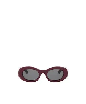 BVLGARI Oval Frame Sunglasses - Gray