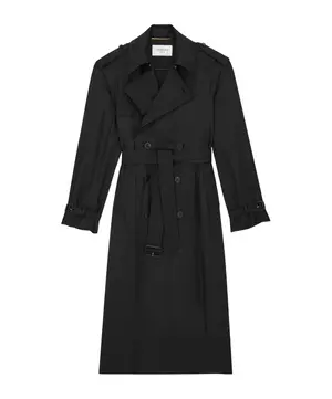 Saint Laurent Double-breasted Silk Trench Coat