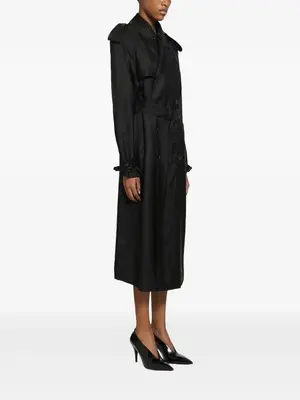 Saint Laurent Double-breasted Silk Trench Coat