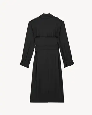 Saint Laurent Double-breasted Silk Trench Coat