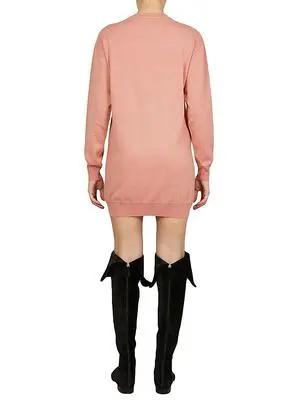 Moschino Teddy Bear Safety Pin Pullover Sweater Dress