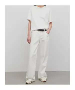 THE ROW Button Detailed Straight Leg Jeans