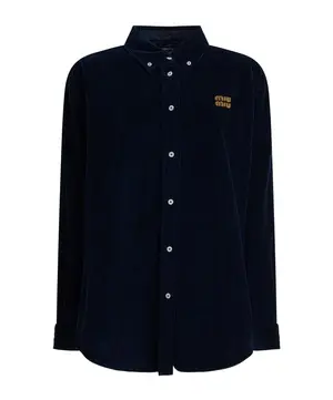 Miu Miu Corduroy Oversized Poplin Shirt