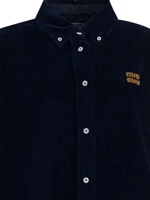 Miu Miu Corduroy Oversized Poplin Shirt