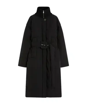 Sportmax Casarsa Belted Long Coat - Black