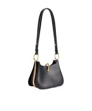 Rabanne Ring Leather Shoulder Bag - Black