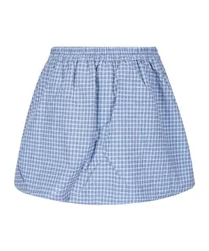 Baum Und Pferdgarten Checked Lantern Hem Skirt - Blue