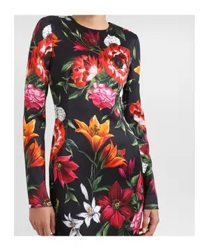 Dolce & Gabbana Floral Print Midi Dress