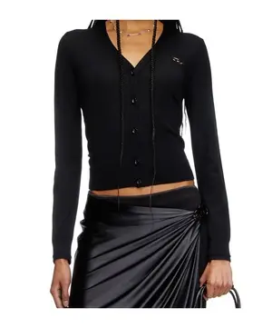 DIESEL® M-alima Knit Cardigan - Black