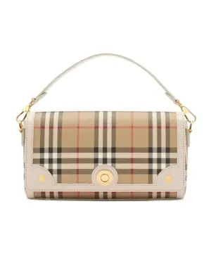 Burberry Check Printed Top Handle Note Bag