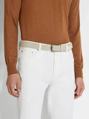Zegna Braided Buckle Belt