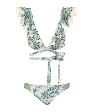 Zimmermann Ottie Ruffled Bikini Set - White