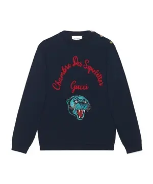 Gucci Tiger Emblem Knit Sweater