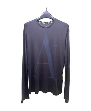 Emporio Armani Logo T-shirt With Round Neck - Black