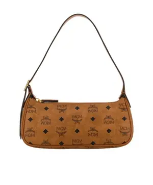 Mcm Logo Printed Shoulder Bag