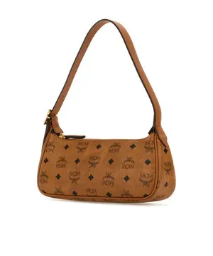 Mcm Logo Printed Shoulder Bag
