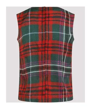 Comme Des Garçons Checked Sleeveless Top