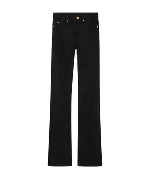 Celine Lulu Jeans In Raw Wash Denim - Black