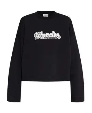 Moncler Logo Crewneck Sweatshirt - Black
