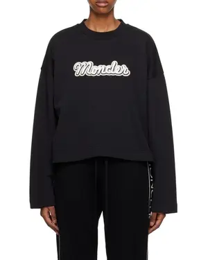 Moncler Logo Crewneck Sweatshirt - Black