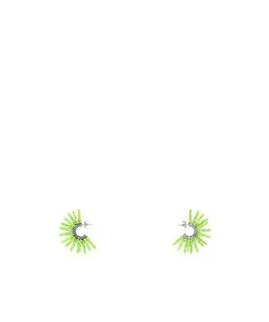 BOTTEGA VENETA Bottega Veneta Crystal Inlaid Logo Hoop Earrings