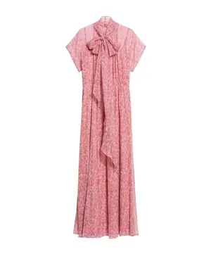 Max Mara Pleated Printed Dress - Peony