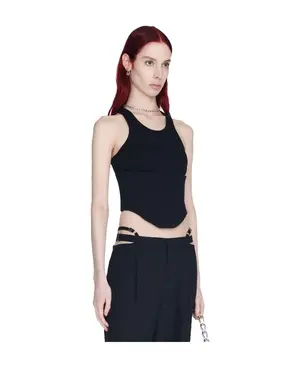 DION LEE Corset-style Top - Black