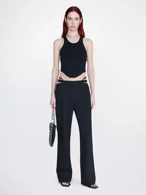 DION LEE Corset-style Top - Black