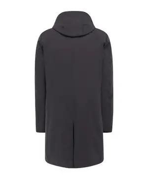 MOORER Straight Hem Hooded Coat
