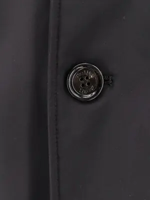 MOORER Straight Hem Hooded Coat