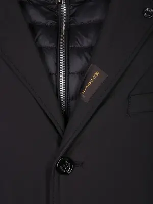 MOORER Straight Hem Hooded Coat